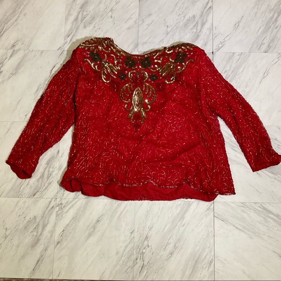 Scala | Tops | Vintage Scala Sequin Shirt | Poshmark